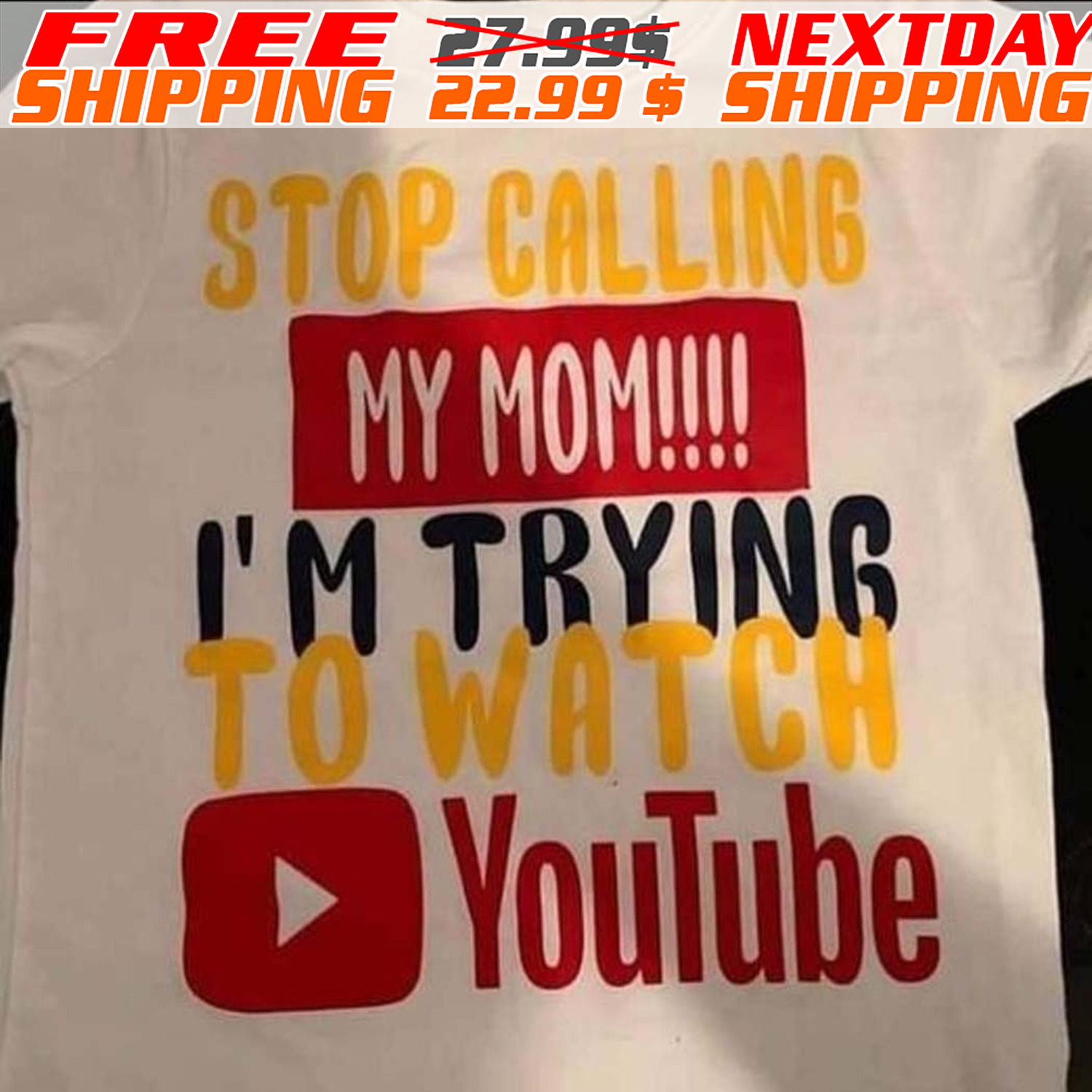 Custom Xmas T Stop Calling My Mom Im Trying To Watch Youtube Shirt