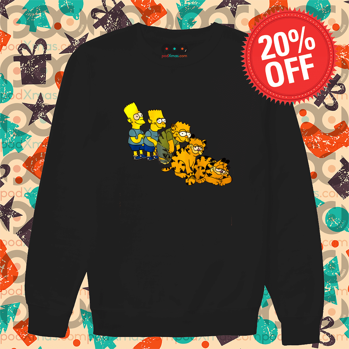 Bart Simpson Evolution Garfield 2024 Shirt - Podxmas Customized Store