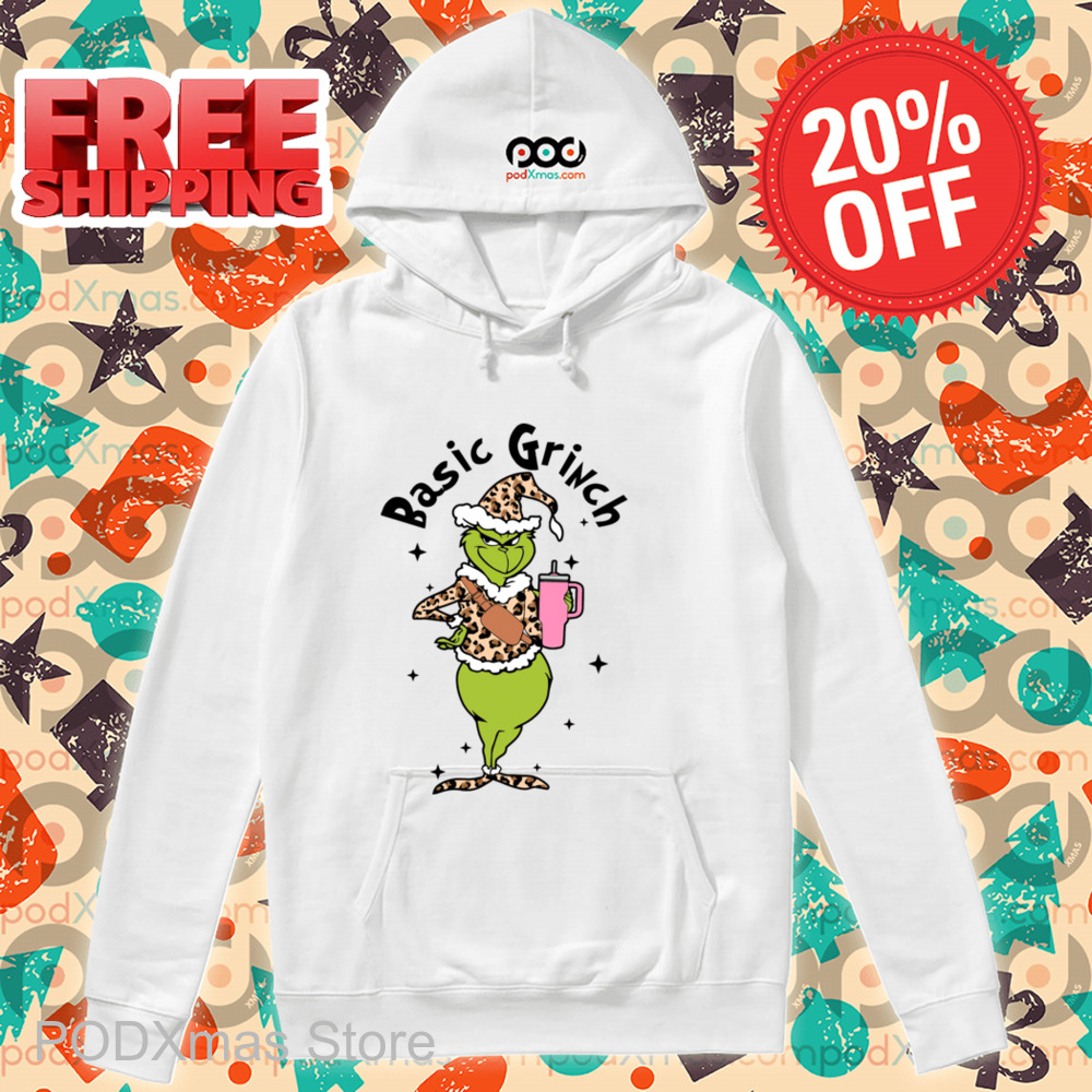 Grinch Leopard Basic Grinch Christmas 2024 Shirt - Podxmas Customized Store