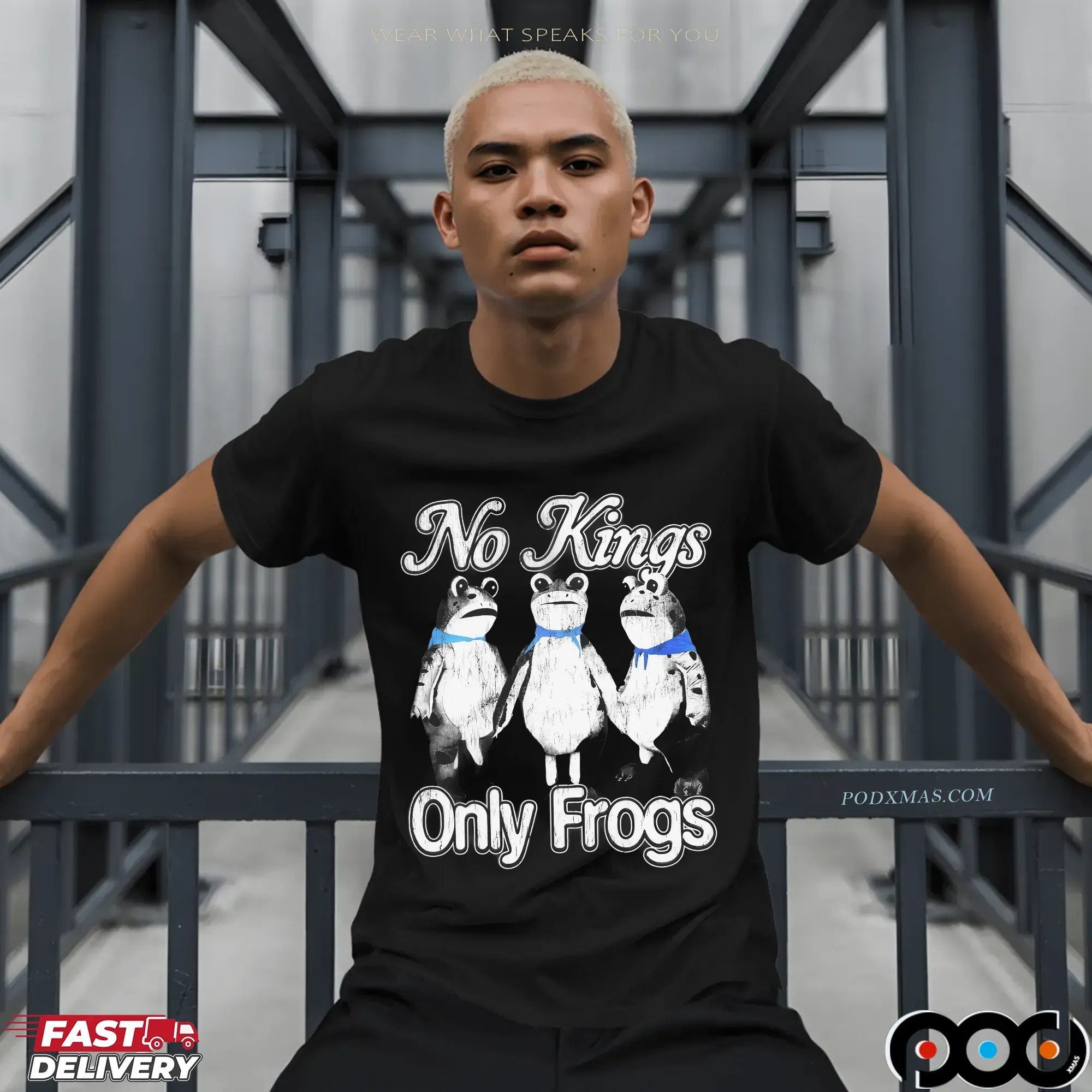 No Kings Only Frogs T Shirt - Podxmas Customized Store